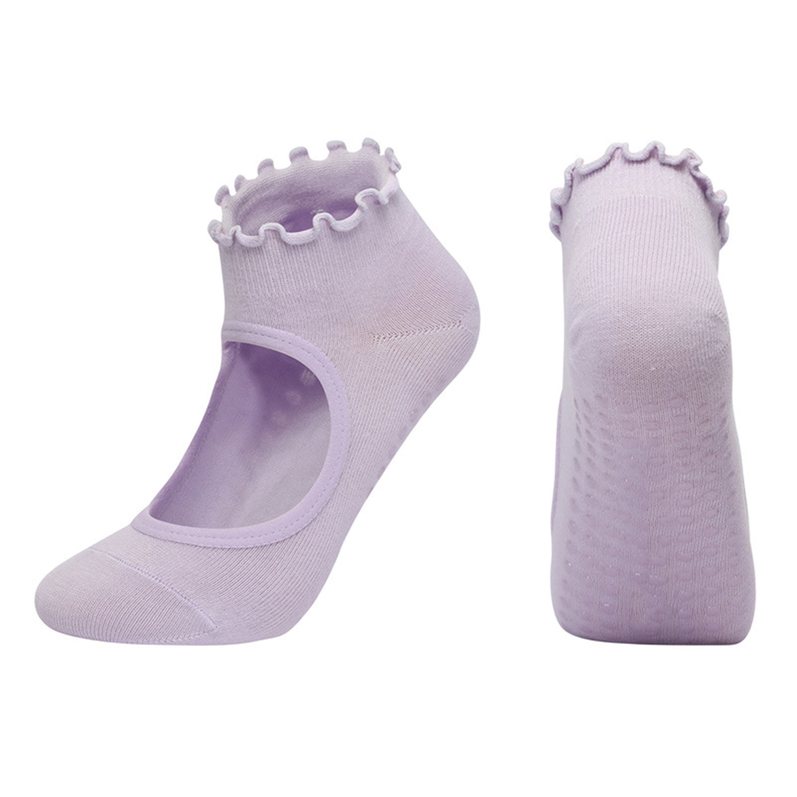 Warkul Yoga Socks, 1 Pair Women Yoga Socks with Grip Non-slip Open ...