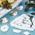 200Pcs 3D Mirror Triangle Acrylic Mosaic Wall Sticker for Home ...