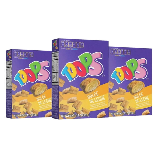 Cereal Relleno TOOPS Sabor Dulce de Leche 3 pzs 320 grs c/u | Bodega ...
