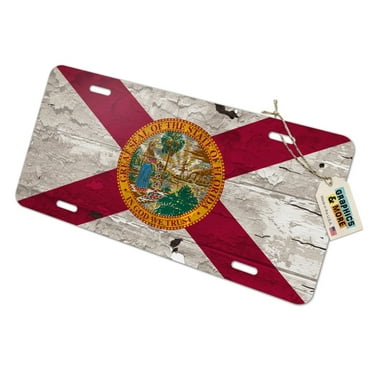 Florida State Flag Novelty Metal Vanity License Tag Plate - Walmart.com