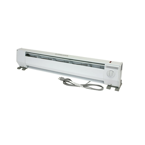 King Electric 3' Portable Baseboard Heater, 1000W / 120V, White ...