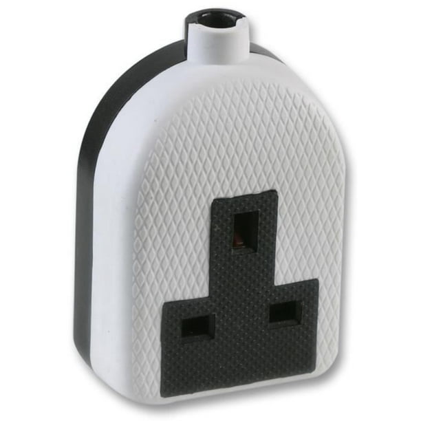 PRO ELEC - 1-Gang Rubber Trailing Socket 13A 250V White - Walmart.com