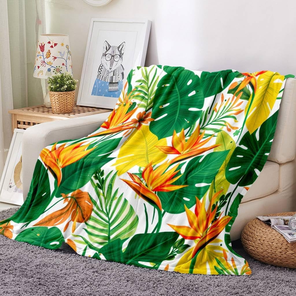 Click here for Aocisuki Tropical Plant Flannel Throw Blanket Exot... prices