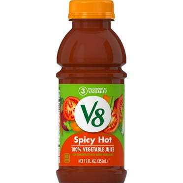 V8 Brand Spicy Hot 100% Veggie Juice, Tomato Food Groceries, 11.5 oz ...