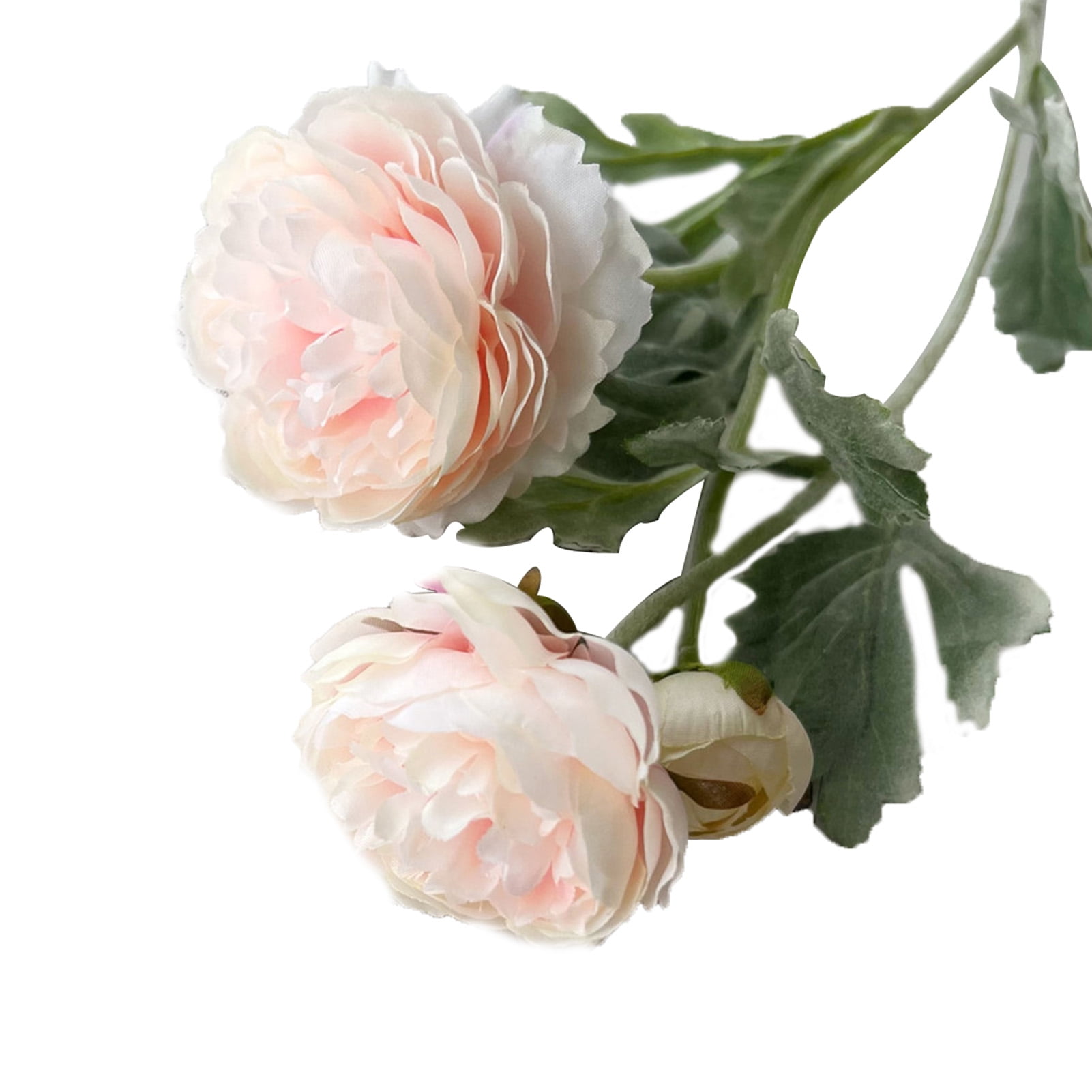 Peonies Artificial Flowers Bulk, Small Ivory Faux Fake Silk Peony ...