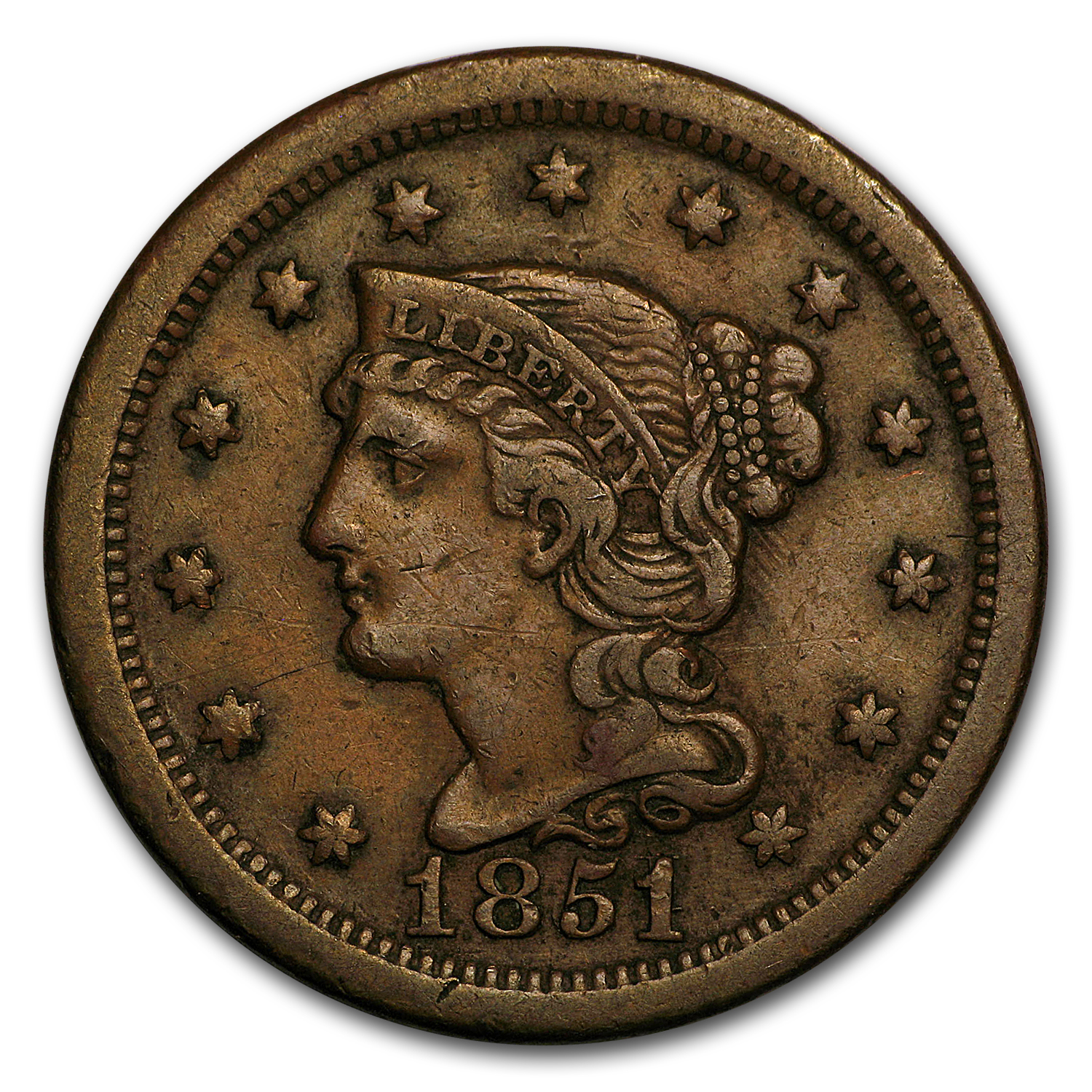 U S Mint 1851 81 Large Cent XF Walmart Walmart