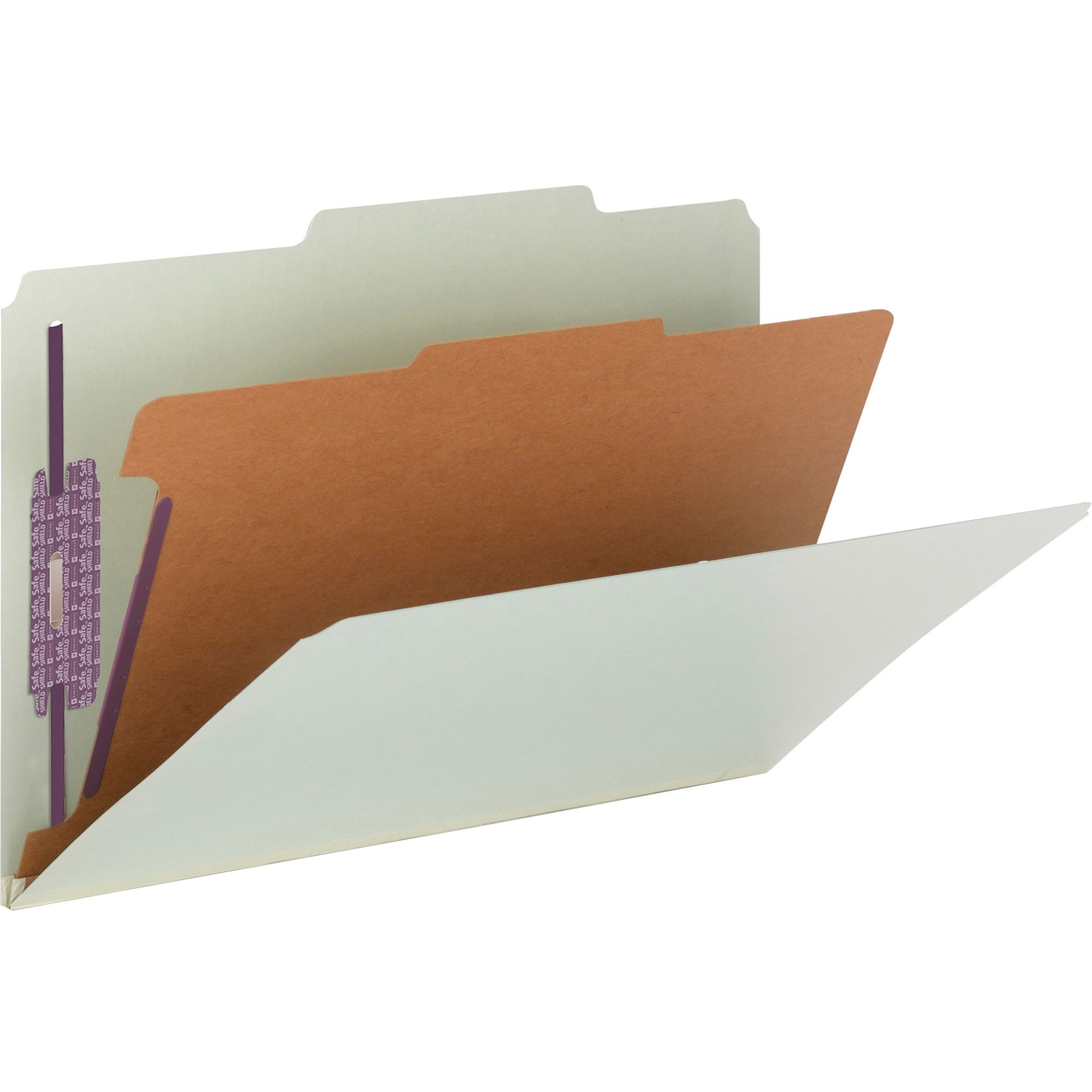 Smead SafeSHIELD® Classification Folder 1 Div GY/GN 10/BX Lgl (18776 ...