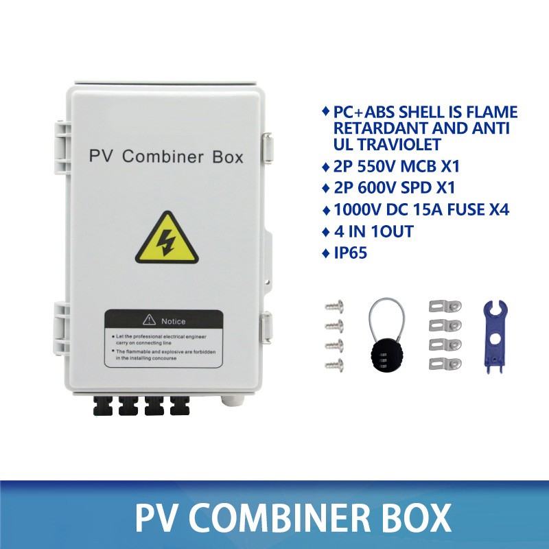 GLFILL 4 String Solar Pv Combiner Box With Arrester And Circuit Breaker ...