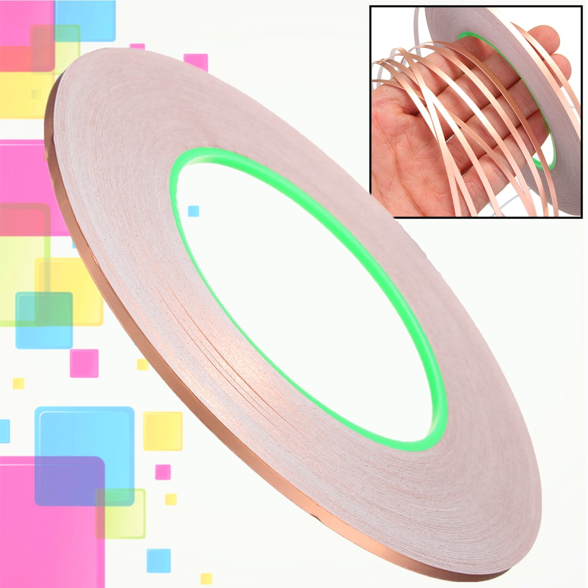 1/8" x 55 yards (3mmx50m) Copper Foil Tape Conductive Adhesive Shielded ...