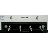 Mainstays 8.75" Black Key Rack, 4 Satin Nickel Hooks, 2 lbs Working ...