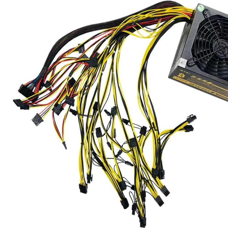 Buy 1800W Mining Power Supply for 8 GPU ETH Rig Ethereum Miner 110-240V ...