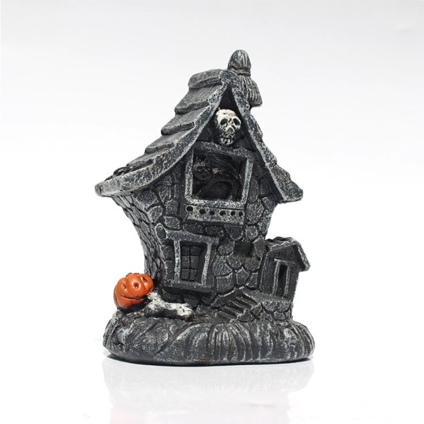 Fridja Halloween Skull Haunted House With Light Pumpkin Haunted House ...