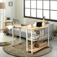 Giantex Patented Rotating Couch Side Table, L-Shaped Sofa End Table ...