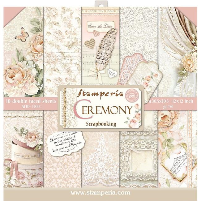 Stamperia Double-Sided Paper Pad 12"X12" 10/Pkg-Ceremony, 10 Designs/1 ...