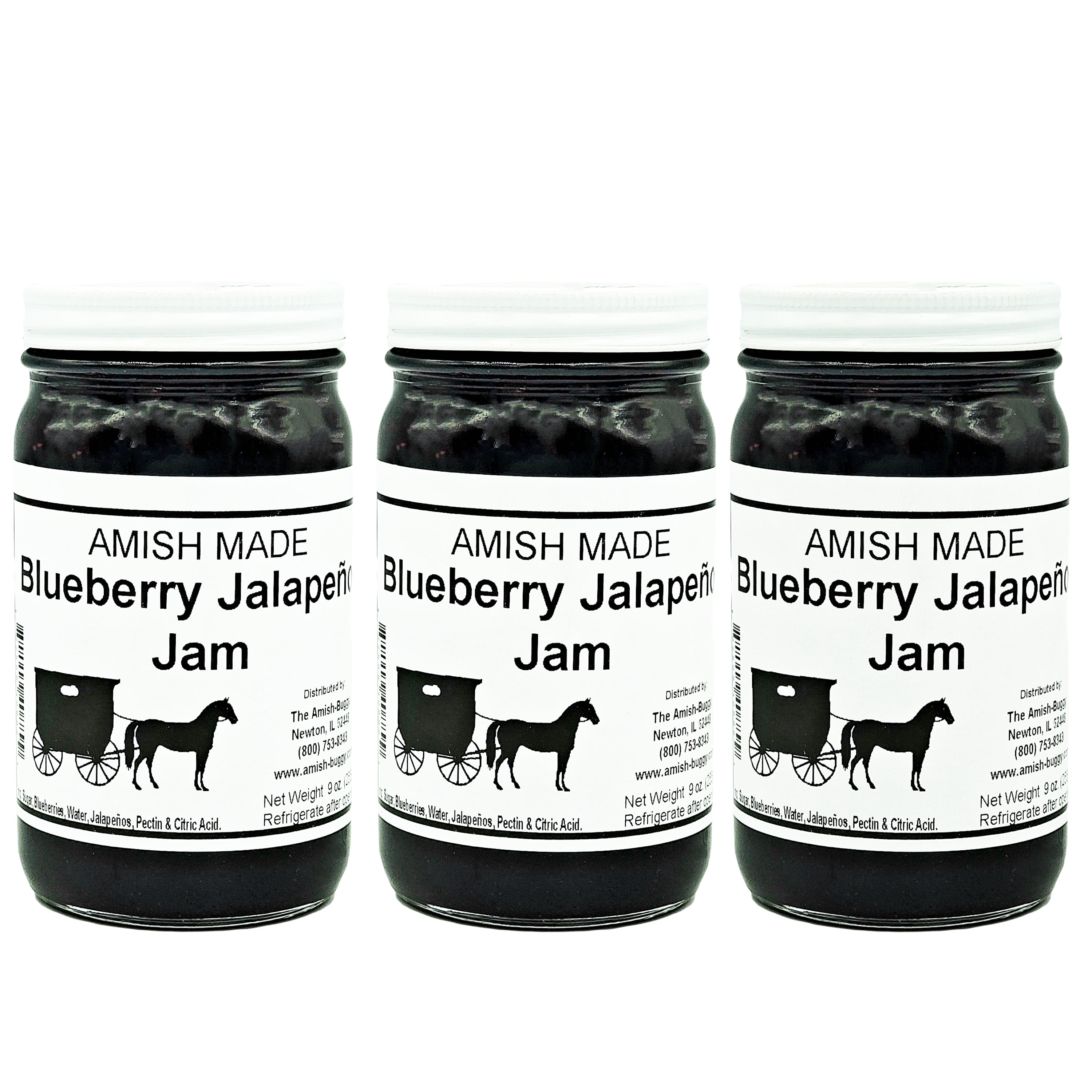 Amish Jam - 8 Oz Jar - Qty 3 (Blueberry Jalapeno) - Walmart.com