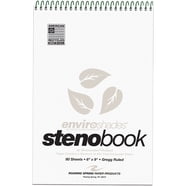 Universal Steno Book, Gregg Rule, 6 x 9, Green, 70 Sheets - Walmart.com