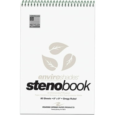 Universal Steno Book, Gregg Rule, 6 x 9, Green, 70 Sheets - Walmart.com