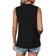 Ashirexll Womens Casual Tops Casual Sleeveless Shirt Collar Style ...