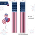 Patriotic Porch Signs Pair, 71x12 Inch American Flag Banners for 4th of ...