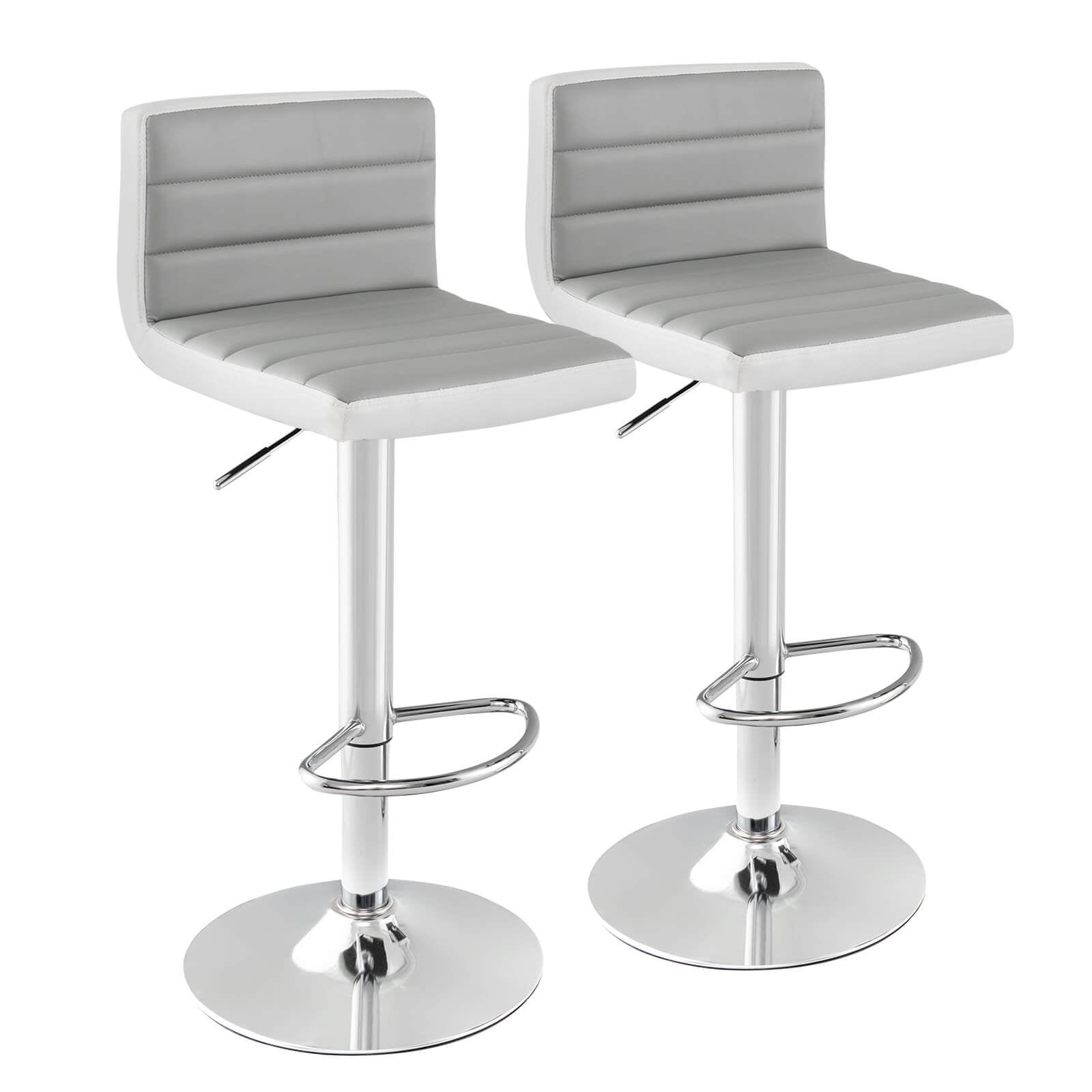 Click here for Costway Set Of 2 Bar Stools Adjustable Barstool Pu... prices