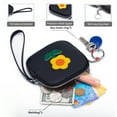Cute Flower Small Coin Purse, Genuine leather Mini Pouch with Wristband ...