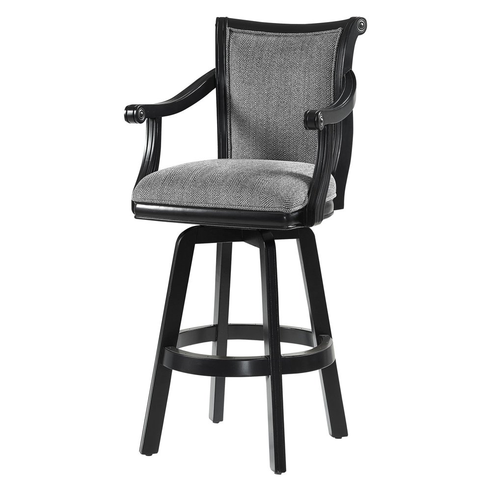 Powell Ronan Swivel Barstool, Black - Walmart.com - Walmart.com