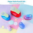 Circle Punch Set, 5Pcs Paper Hole Punches 3/8", 5/8", 1", 1.5", 2 ...