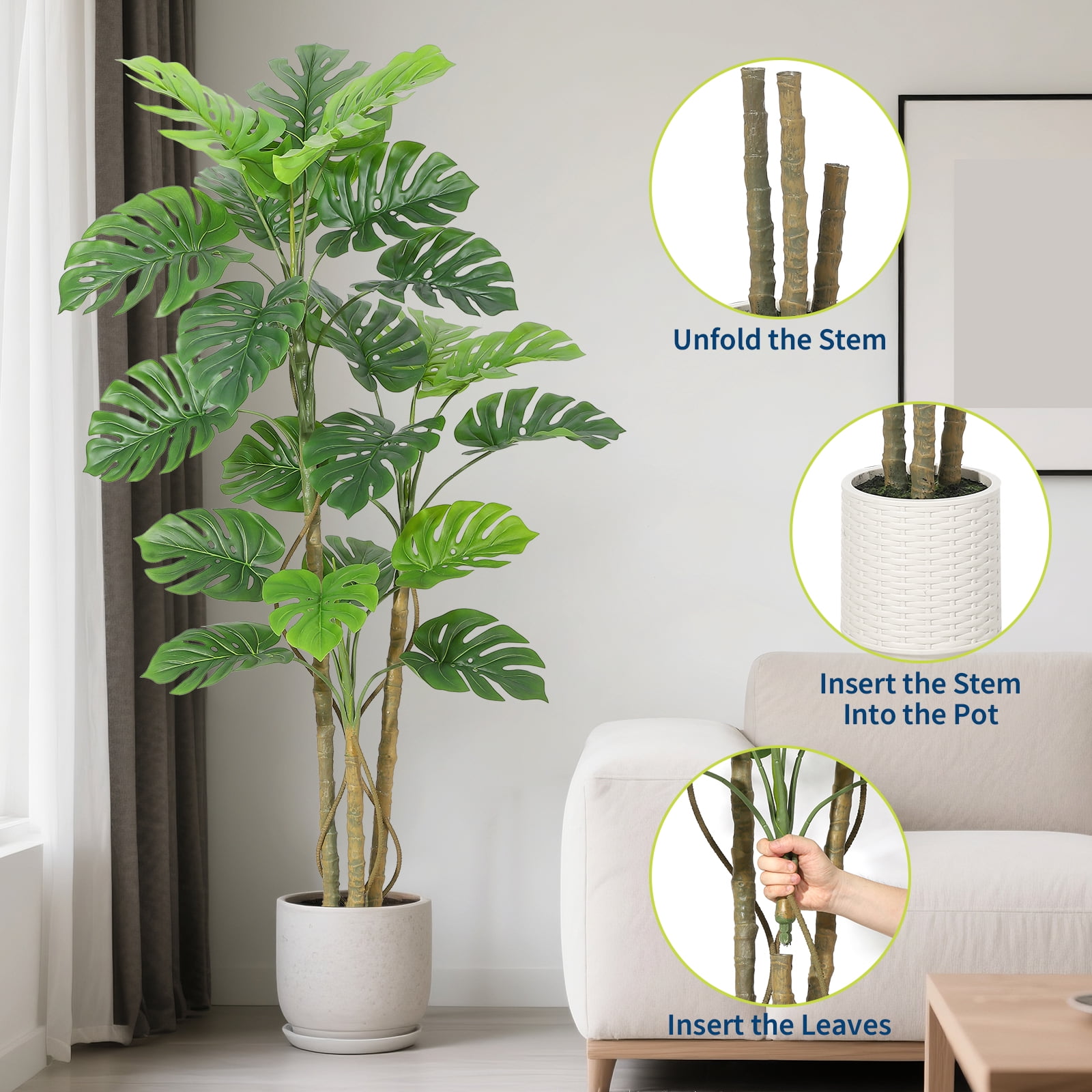 Click here for Akdsteel Simulated Monstera Deliciosa With Curved... prices