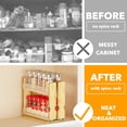 Bamboo Pull Out Spice Rack Organizer for Cabinet, Heavy Duty Slide Out ...