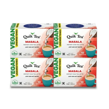 QuikTea Vegan Turmeric-Ginger Chai Latte - 40 count - Walmart.com