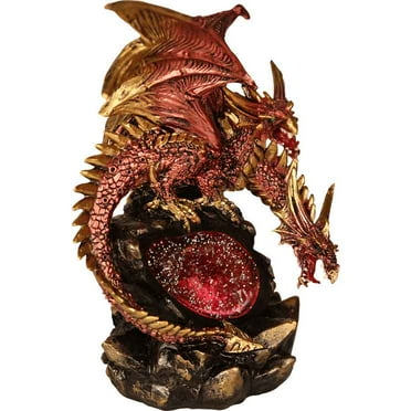 Fierce Green Dragon LED Light Ball Home Decor Figurine Handpainted ...