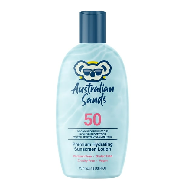 Australian Sands Sun Defense Premium Hydrating Sunscreen Lotion SPF 50 ...