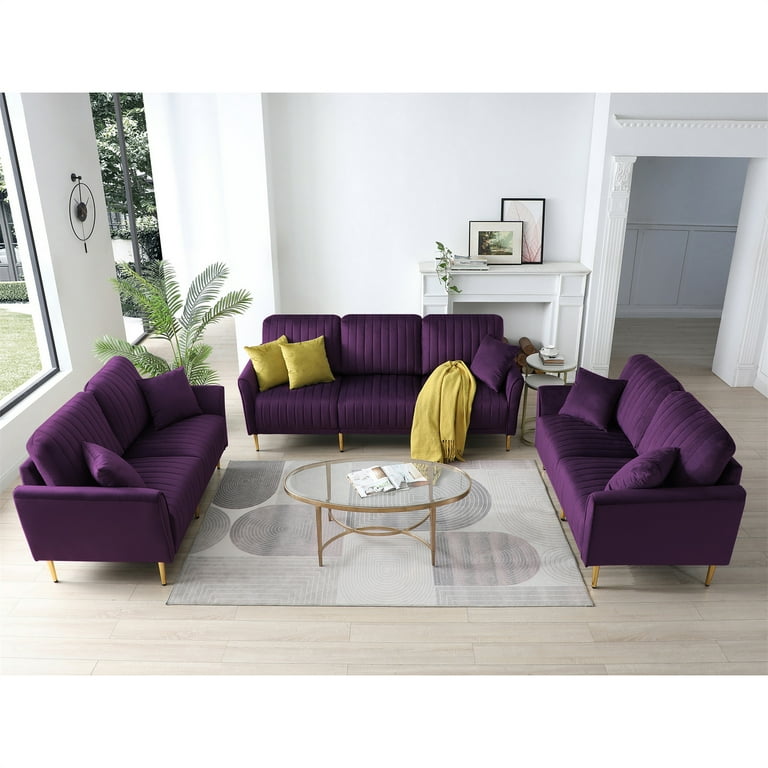 Lavender Sofa Set | Baci Living Room