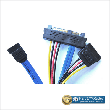 SAS 29 Pin to 7 Pin SATA Cable with 15 Pin SATA Power Cable 6 Inches ...