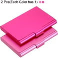 Business Card Holder, 2 Pack Aluminum Metal Card Case Professional ...