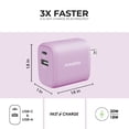 Liquipel Powertek Pastel Dual USB-A / USB-C Wall Charger - Purple ...