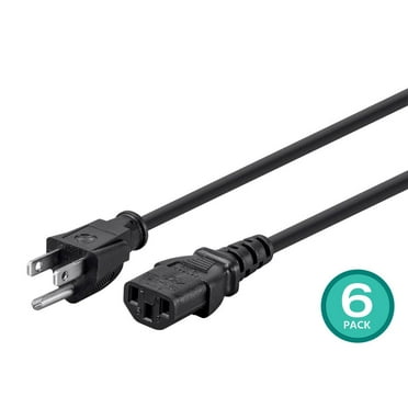 Dell Universal 3-Prong PC Power Cable, Standard US Outlet for Computers ...