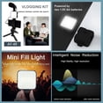 Phone Holder Photography Lighting Smartphone Video Kit Microphone LED ...