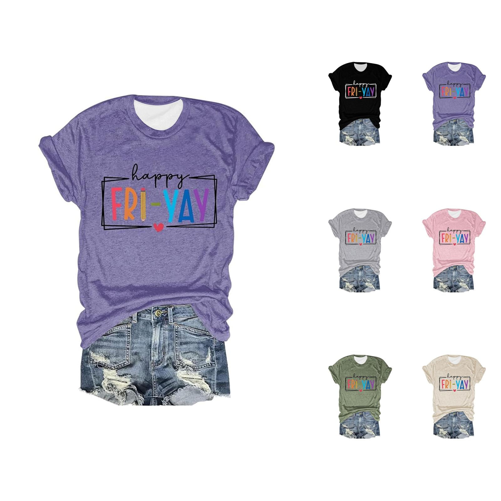 Click here for Generic Happy Friday Teacher Tshirts For Women 202... prices