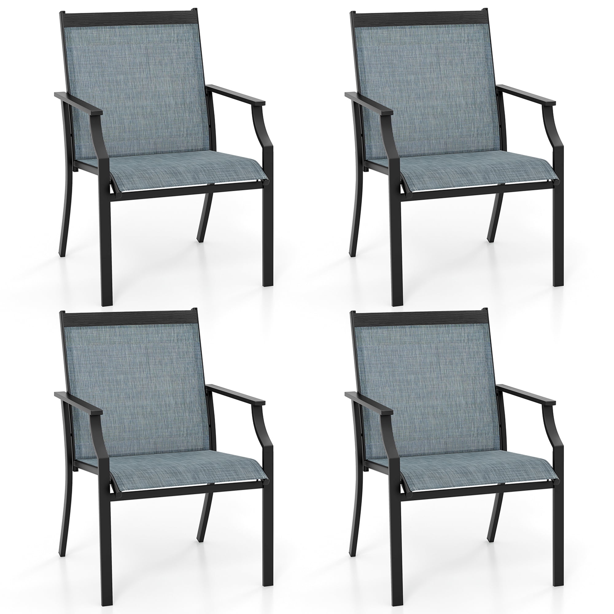 Click here for Gymax Set Of 4 Patio Dining Chairs Outdoor Armchai... prices