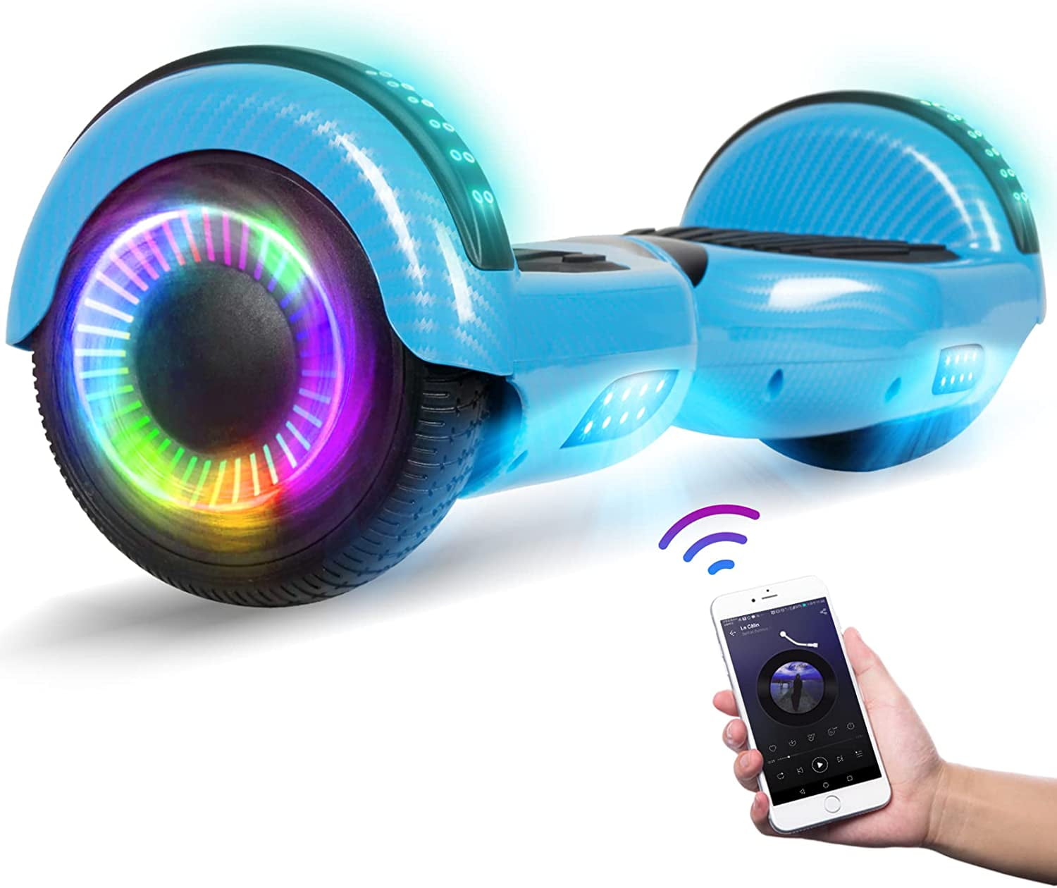 Hoverboard, 6.5" Two-Wheel Self-Balancing Hover Board with Bluetooth ...