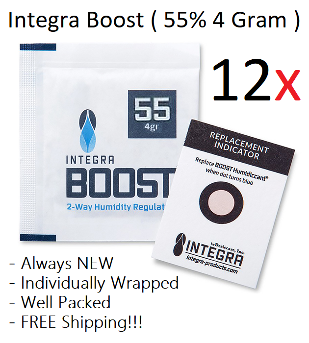 INTEGRA BOOST 55% 4 Gram 2-Way Humidity Control Packet with Indicator ...