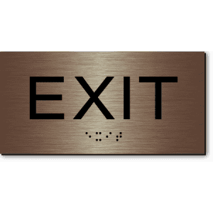 Exit Small Sign-Copper / Black (2 Units) - Walmart.com