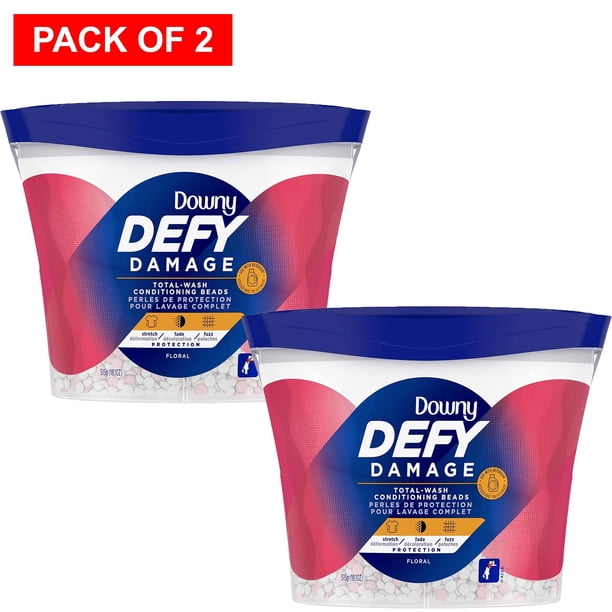 Downy Defy Damage Perlas acondicionadoras de lavado total Floral 515 g ...