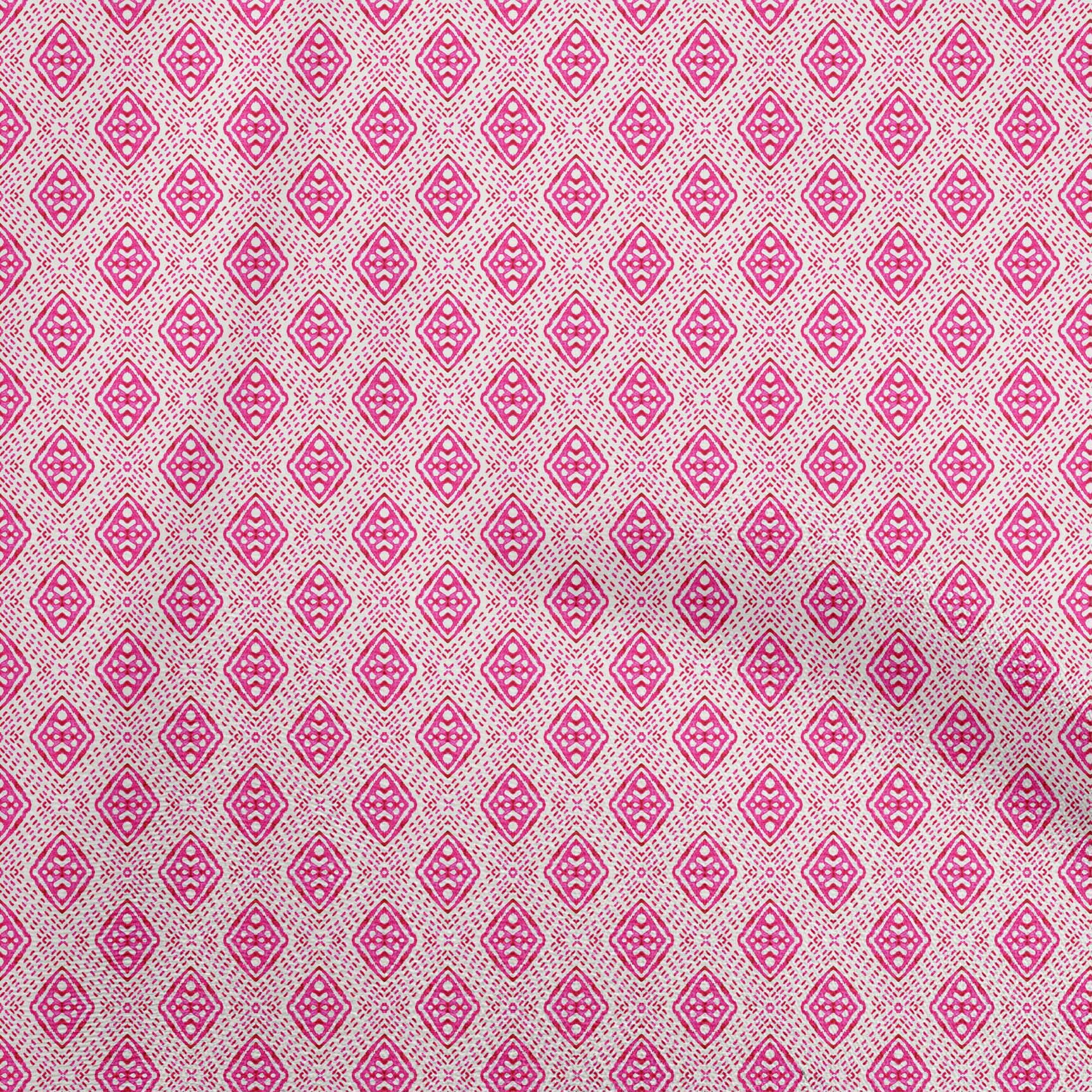 oneOone Cotton Poplin Twill Light Pale Pink Fabric Running Stitch ...