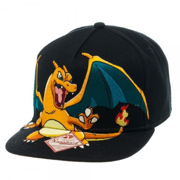 Pokemon Charizard Black Snapback Hat One Size Fits Most - Walmart.com