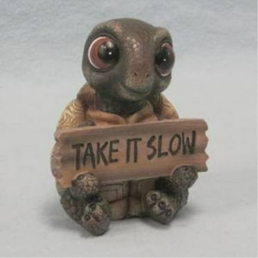 Ebros Large Baby Turtle Holding "Shello" Sign Statue 13"Tall Whimsical ...