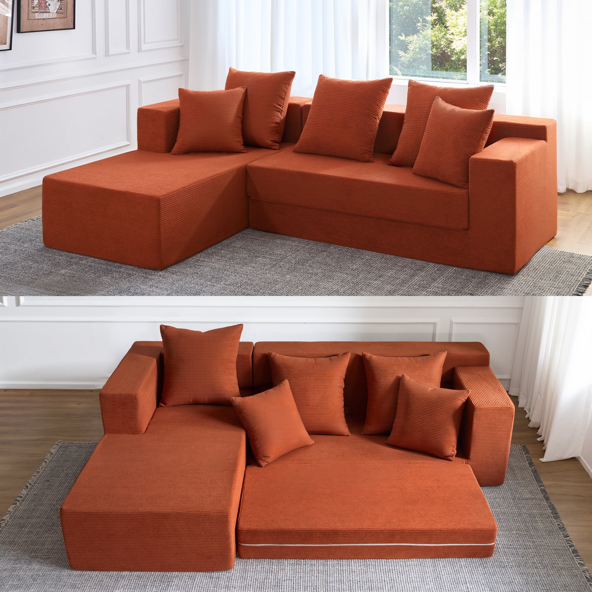 Click here for Yinix 106.5 Sectional Sofa For Living Room  L-Shap... prices