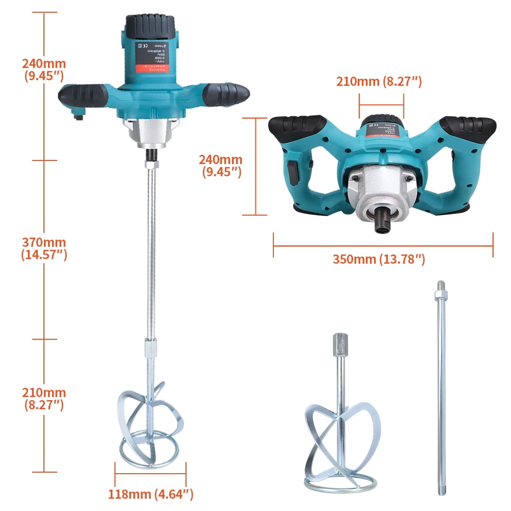 Buy Handheld Cement Mixer 2100W Portable Electric Concrete Plaster ...