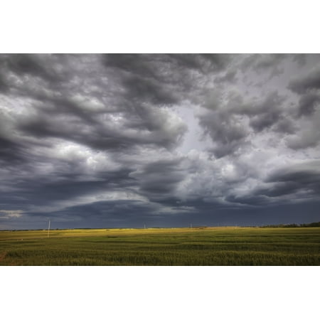 Rolling Storm Clouds Over Prairie, Alberta Poster Print (34 x 22 ...